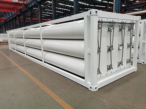 Hydrogen tube skid container - 12 tubes, ISO standard, 250bar